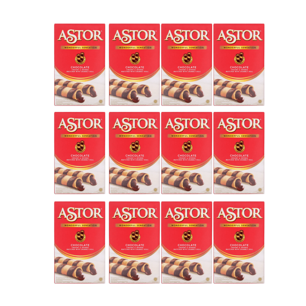 Astor Double Chocolate Wafer Biscuit Roll 40g | 3 packs | 6 packs | 12 ...