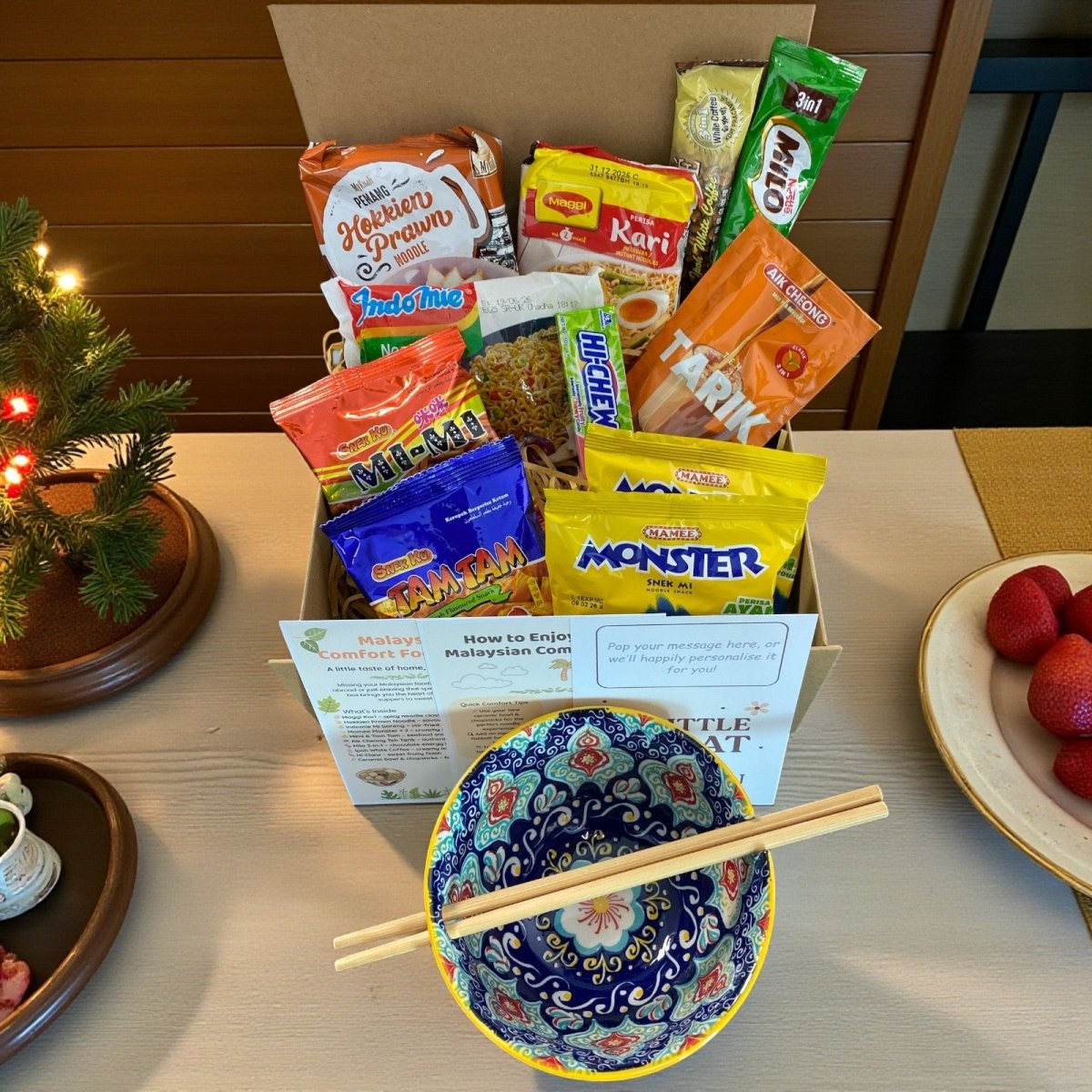 Malaysian Comfort Snack Food Hamper Gift Box Maggi Noodles, Milo, Teh ...