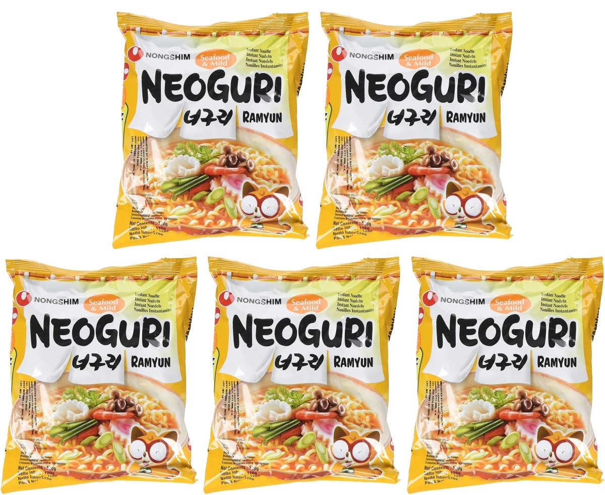 Nongshim Neoguri Mild Seafood Instant Ramyun Noodles (5 x 120g ...