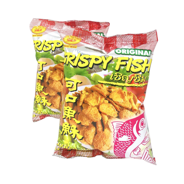 TNT Crispy Fish Flavoured Snack – Pack of 2 (2 × 100g) Malaysian Satay ...