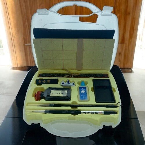 Traditional Chinese Calligraphy Set for Beginner Ink Paper InkStone Cl ...
